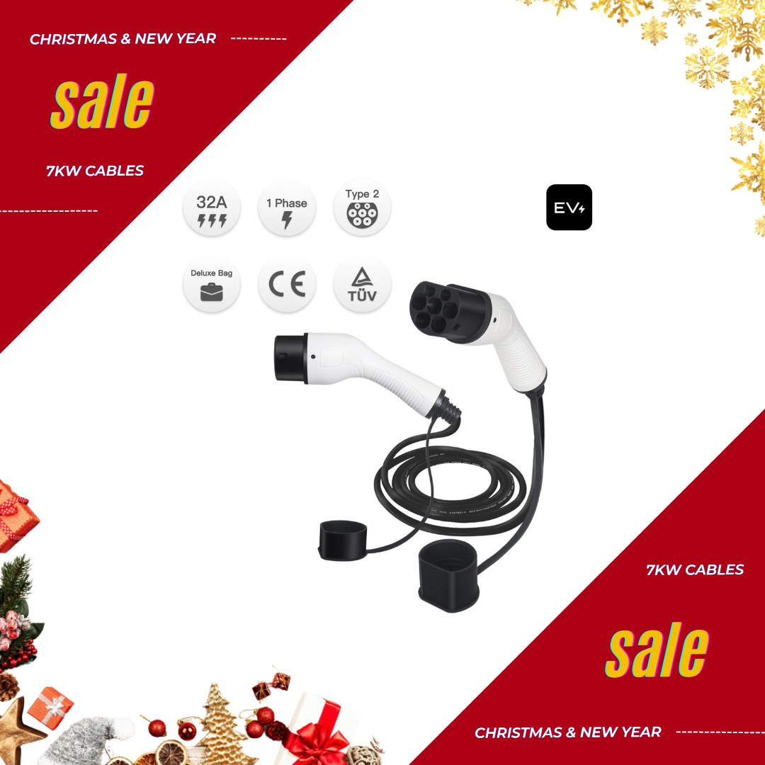 EVsHome - Type 2 to Type 2 EV Charging Cable | 7kW 32A 1Phase – EvsHome